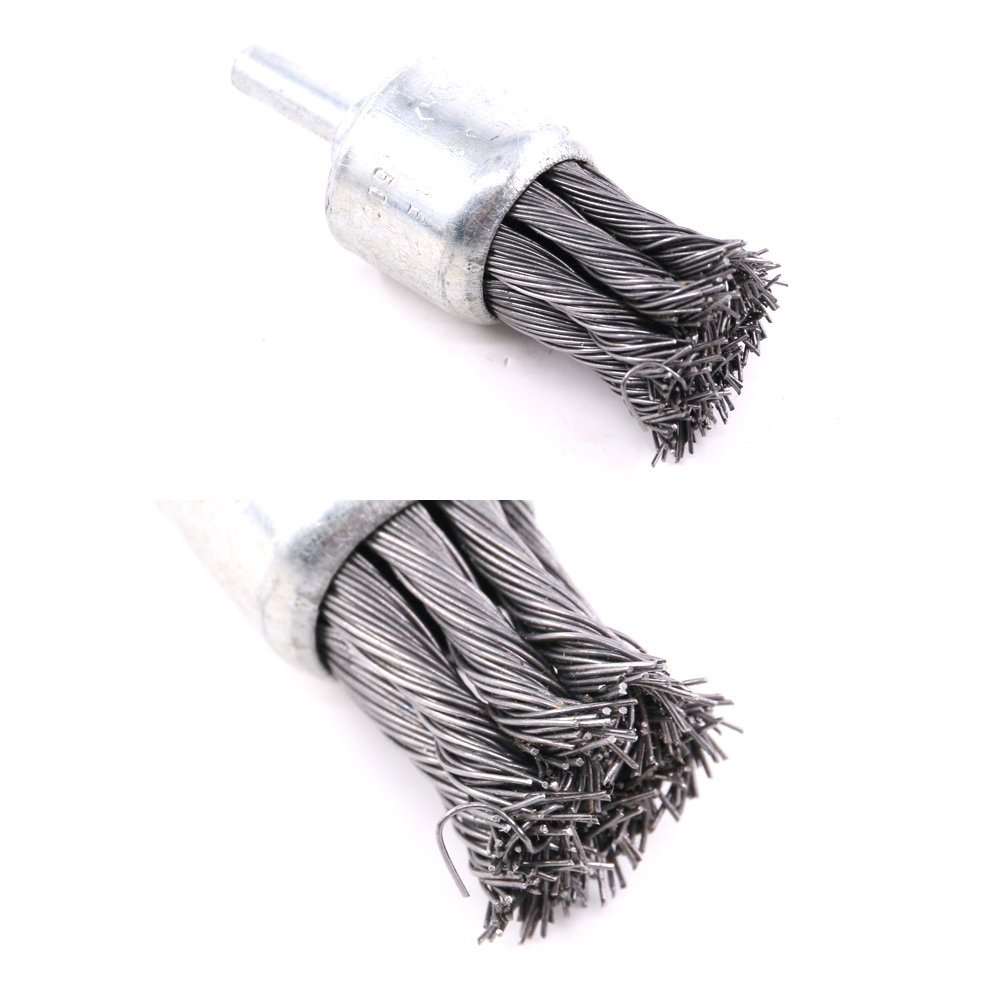 DELUN Drill Crimped Cup Wire Wheels Brush Set For Rust Removal ...